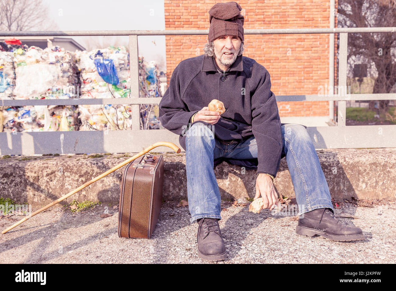Man Eating Bread Stick High Resolution Stock Photography and Images - Alamy