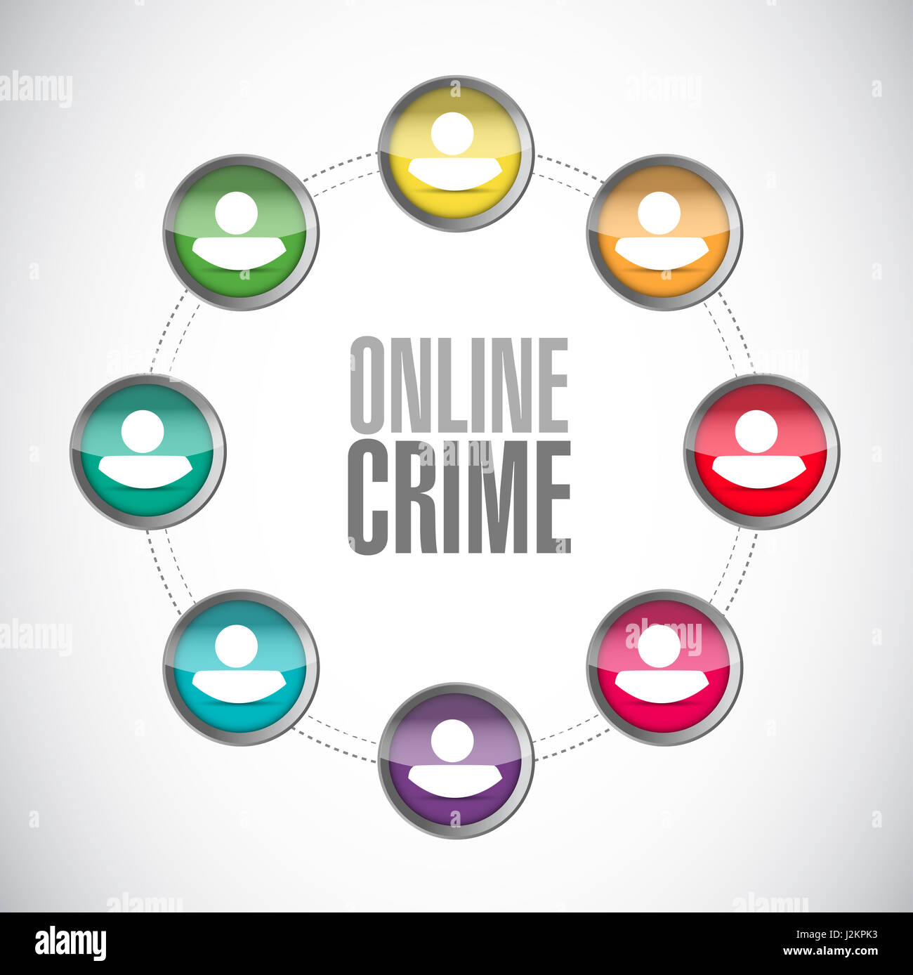 online crime network sign concept illustration design isolated over ...