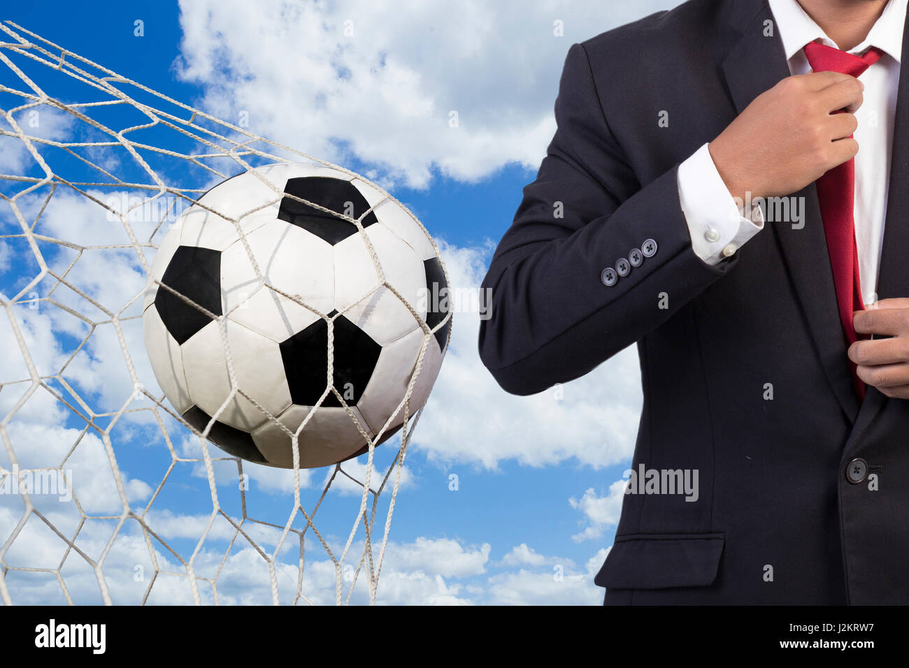 Football manager with soccer Stock Photo - Alamy