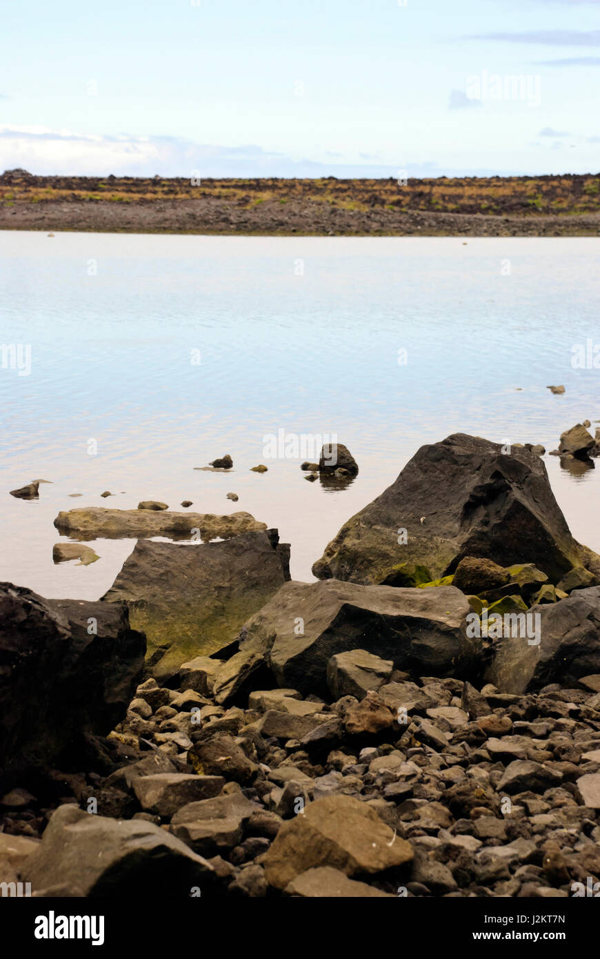 Water lagoon in Faja, Sao Jorge island, Azores Stock Photo - Alamy
