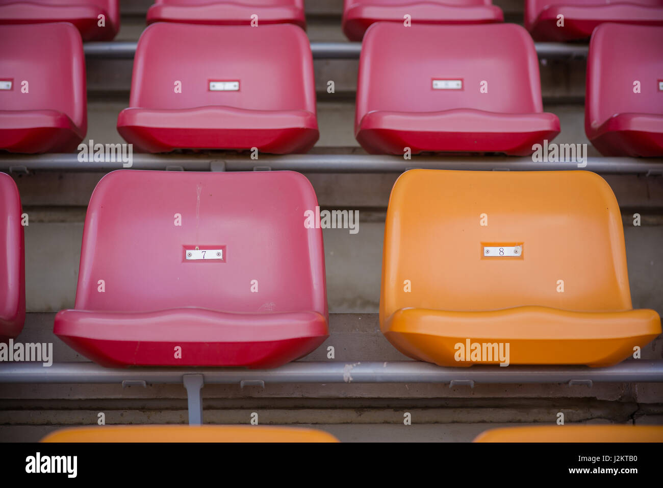Empty seats in stadium Stock Photo - Alamy