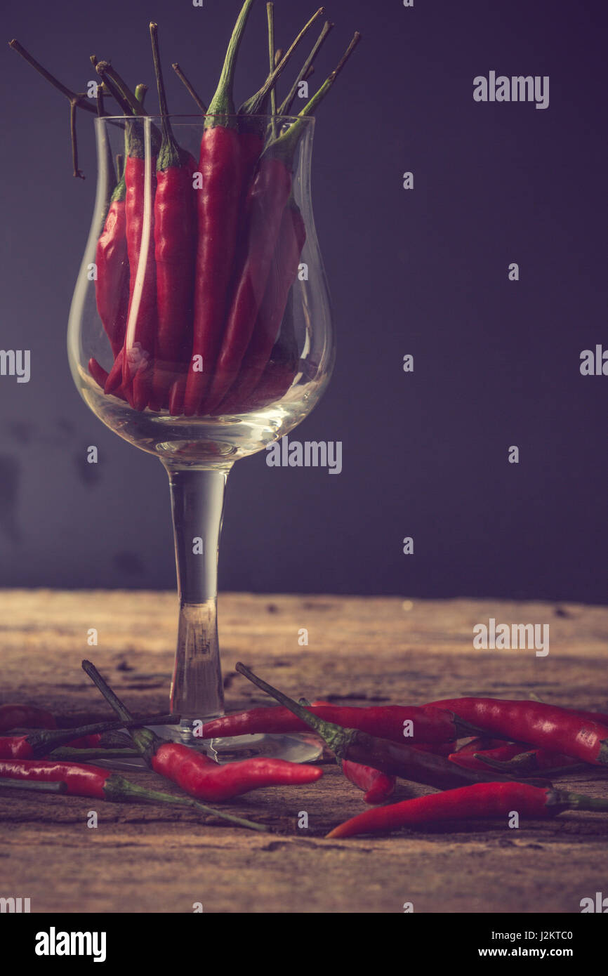 Pile of chilli vintage color Stock Photo - Alamy