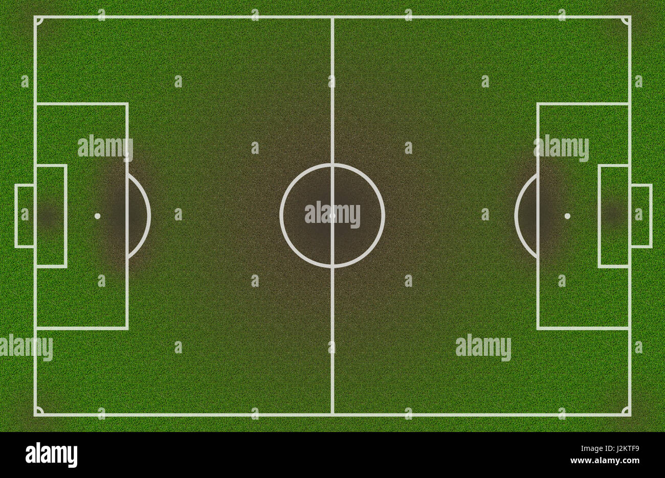 Soccer wet and dirty field Stock Photo - Alamy