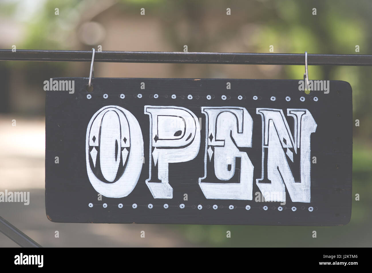 Old fashioned open sign hi-res stock photography and images - Alamy
