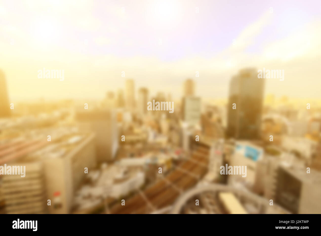 Blurred abstract background of rooftop view of city, Blur effect Stock ...