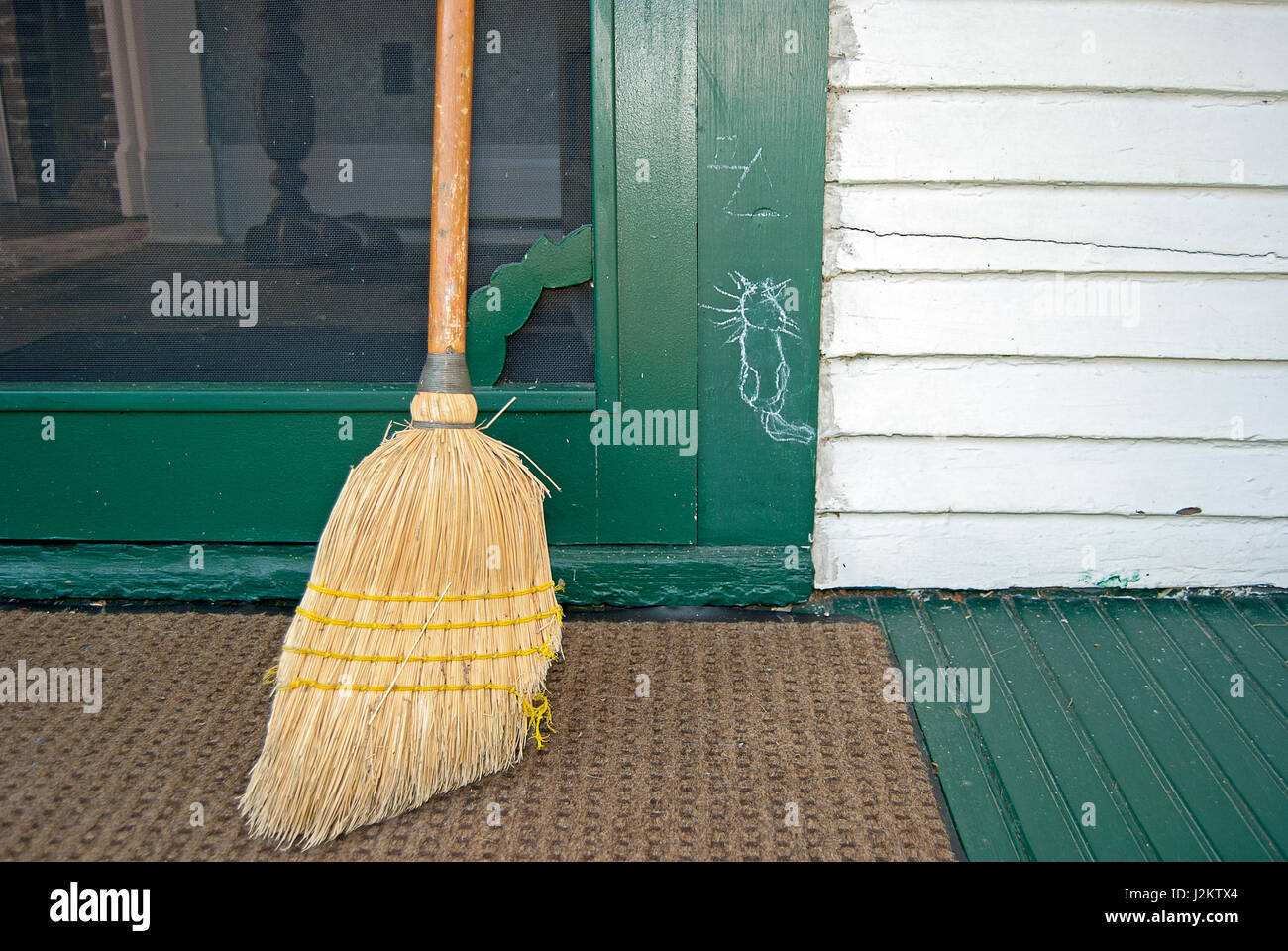 Old broom hi-res stock photography and images - Alamy
