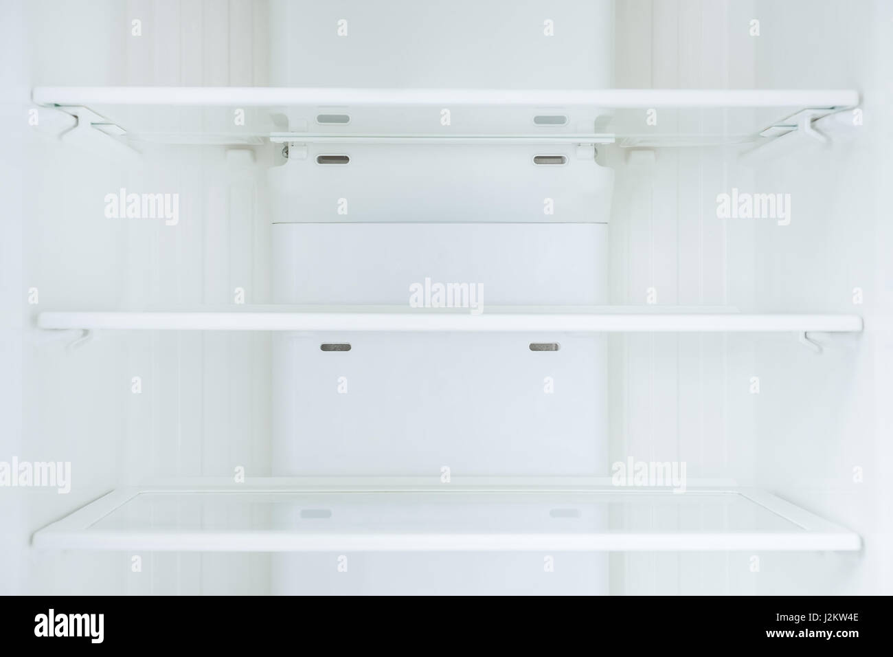 Empty shelves in refrigerator Stock Photo - Alamy