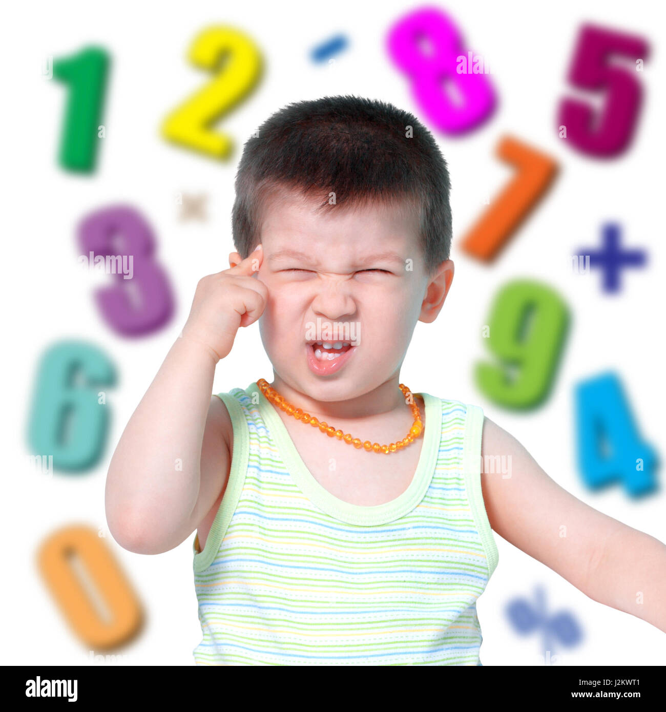 Hard thinking - preparation for school Stock Photo - Alamy