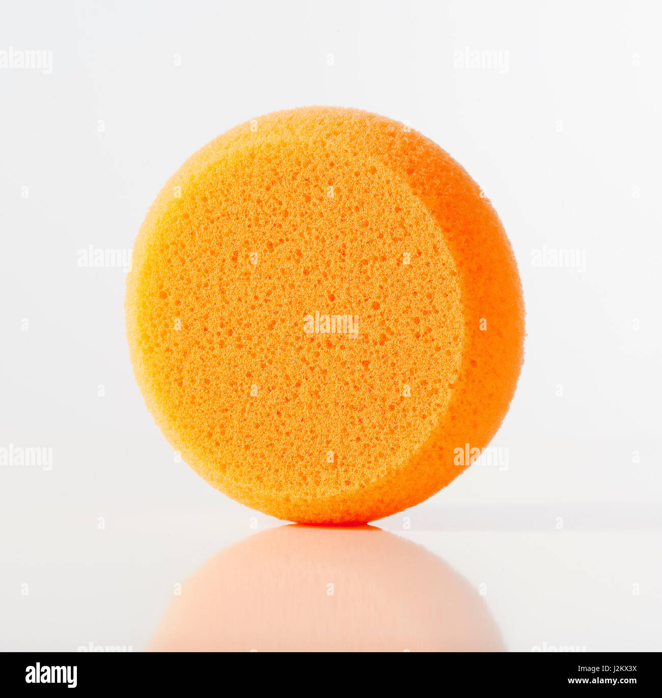 Closeup of an Orange Sponge Isolated on White Stock Photo - Alamy