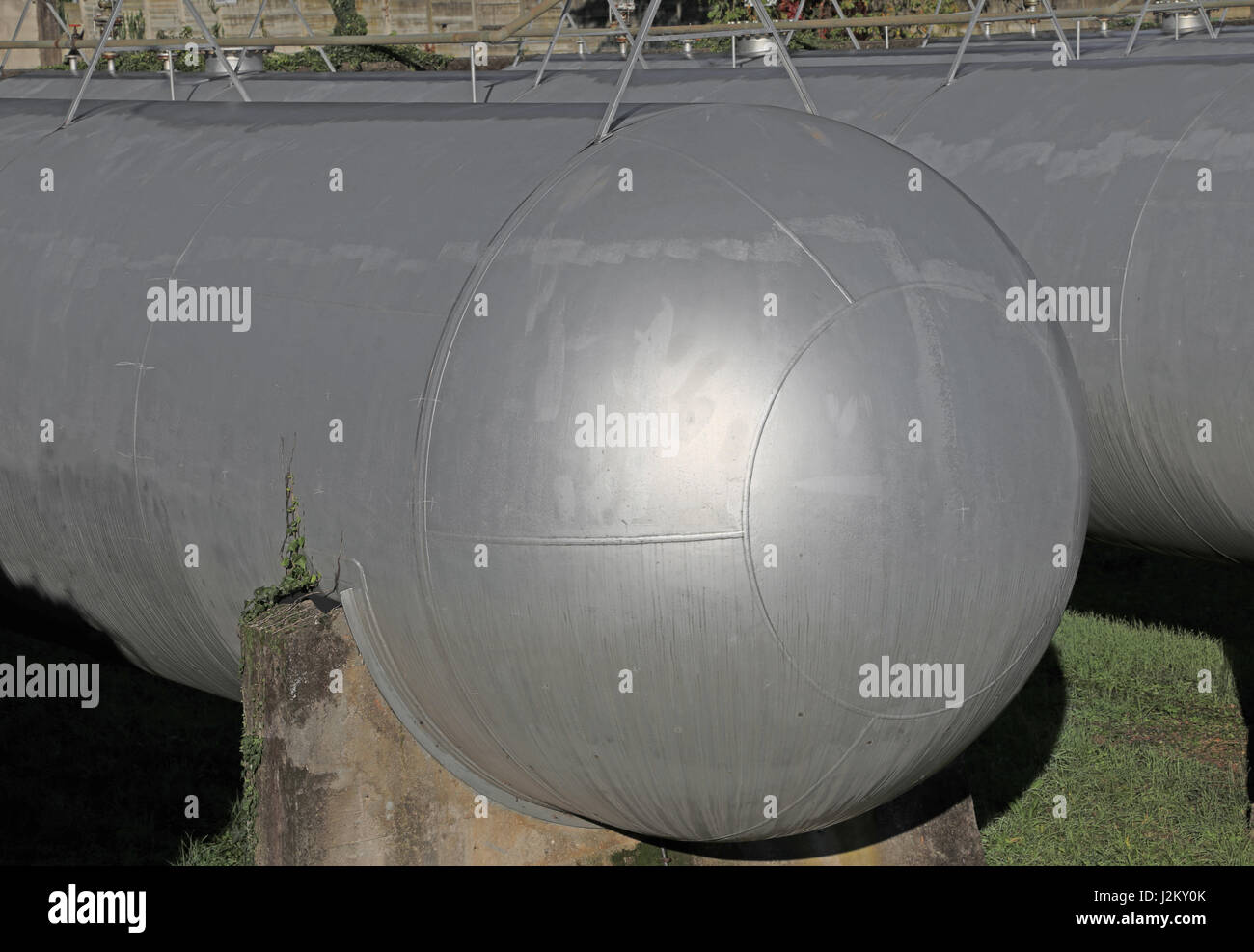 big pressure tank to storage methane gas in the factory Stock Photo - Alamy