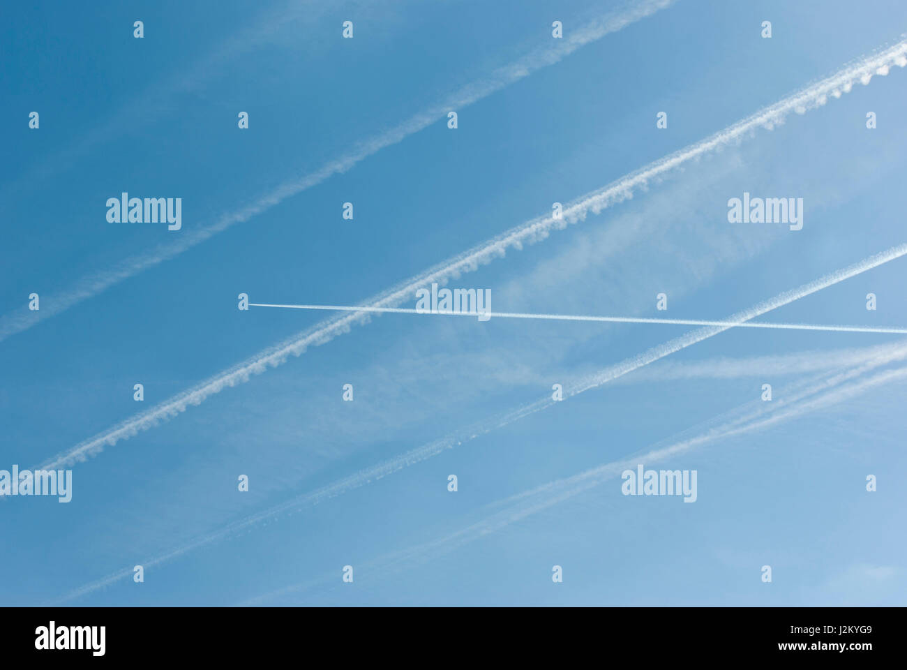 Aircraft Condensation Trails High Resolution Stock Photography and ...