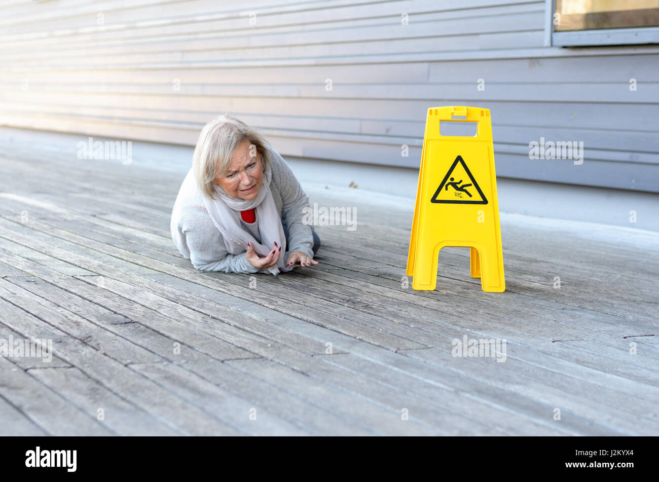 Woman Slipping Stock Photos & Woman Slipping Stock Images - Alamy