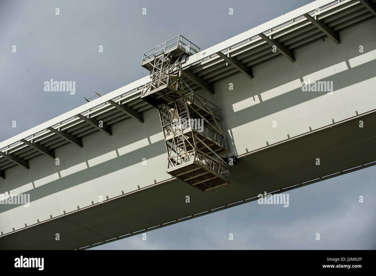 Saturday 29 April 2017 View of the painting gantry on the cleddau ...