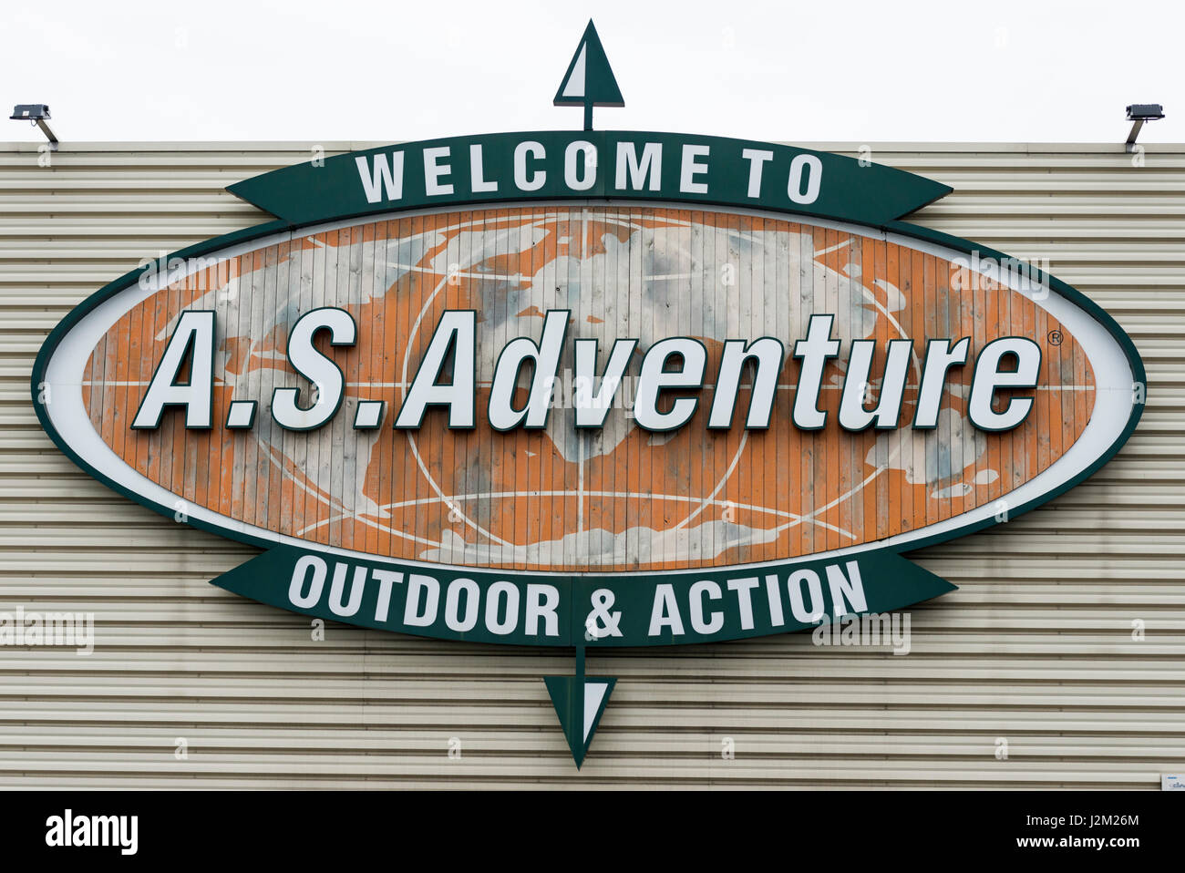 A.S. Adventure store logo in Antwerp Stock Photo - Alamy