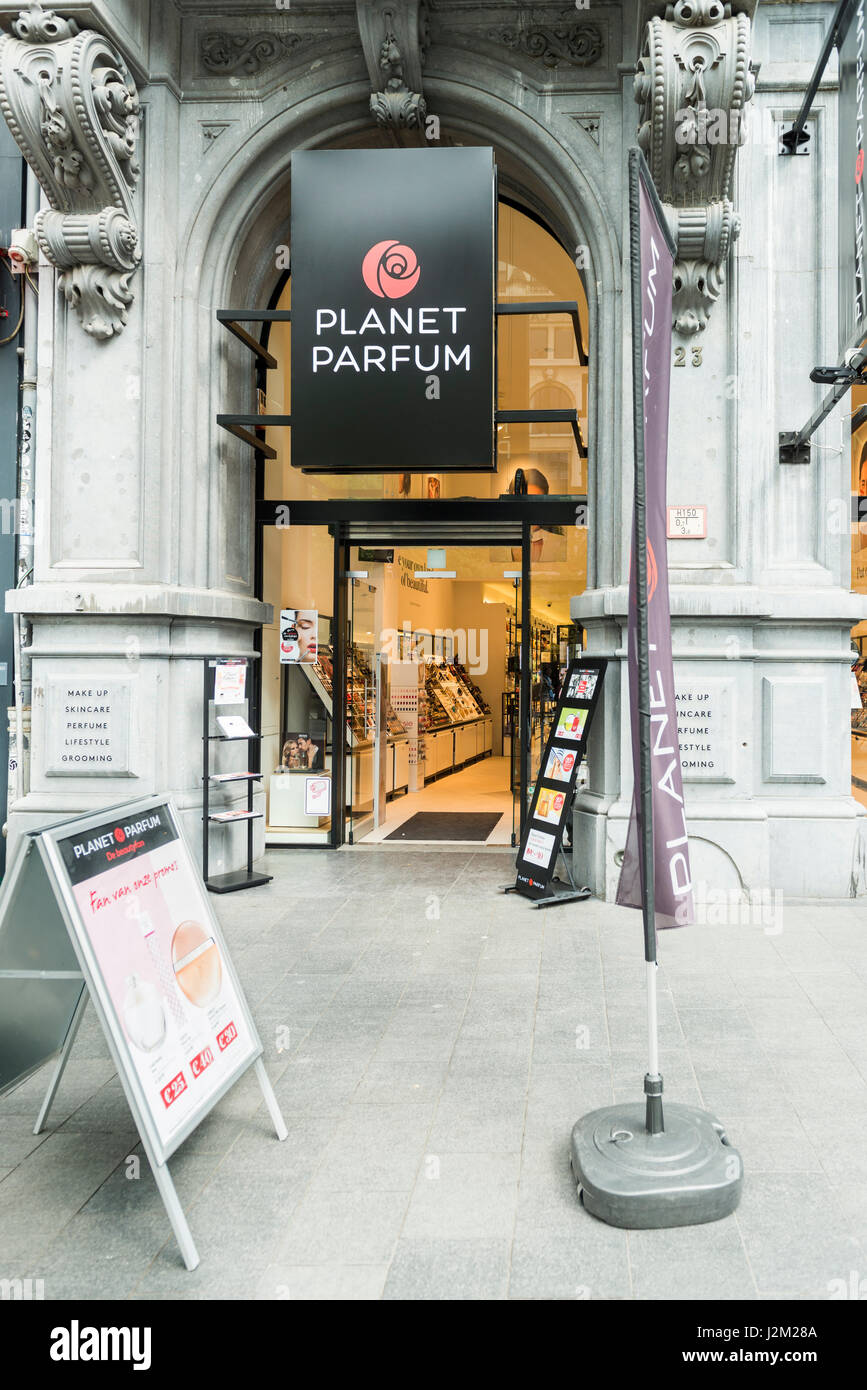 Planet Parfum store in Antwerp Stock Photo - Alamy