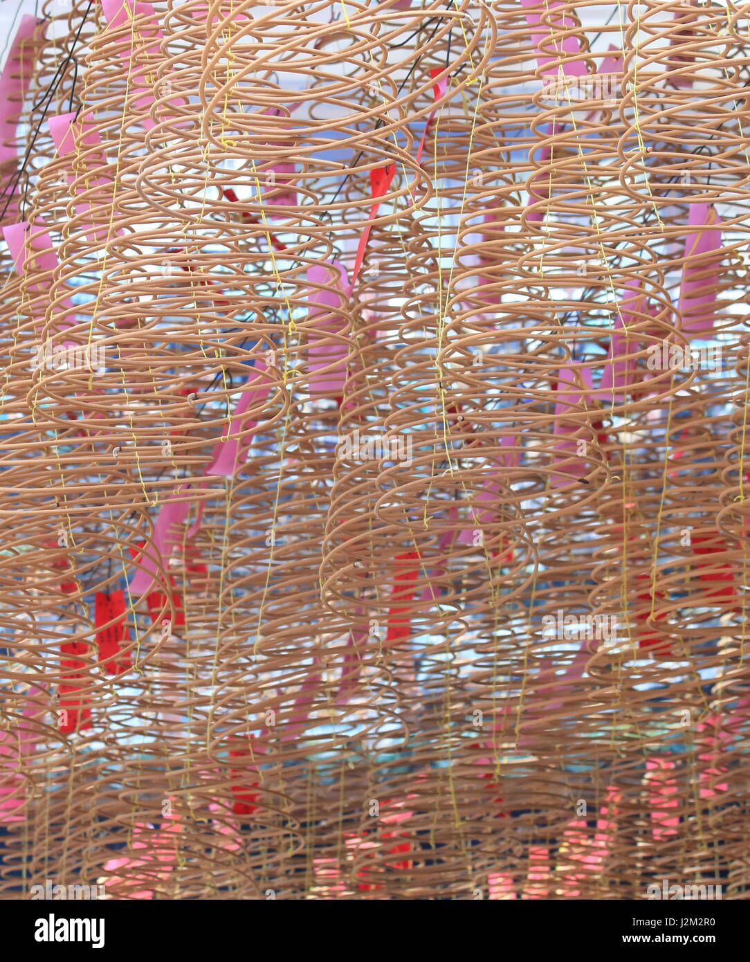 Chinese temple circular Joss sticks in Ho Chi Minh City Vietnam Stock ...