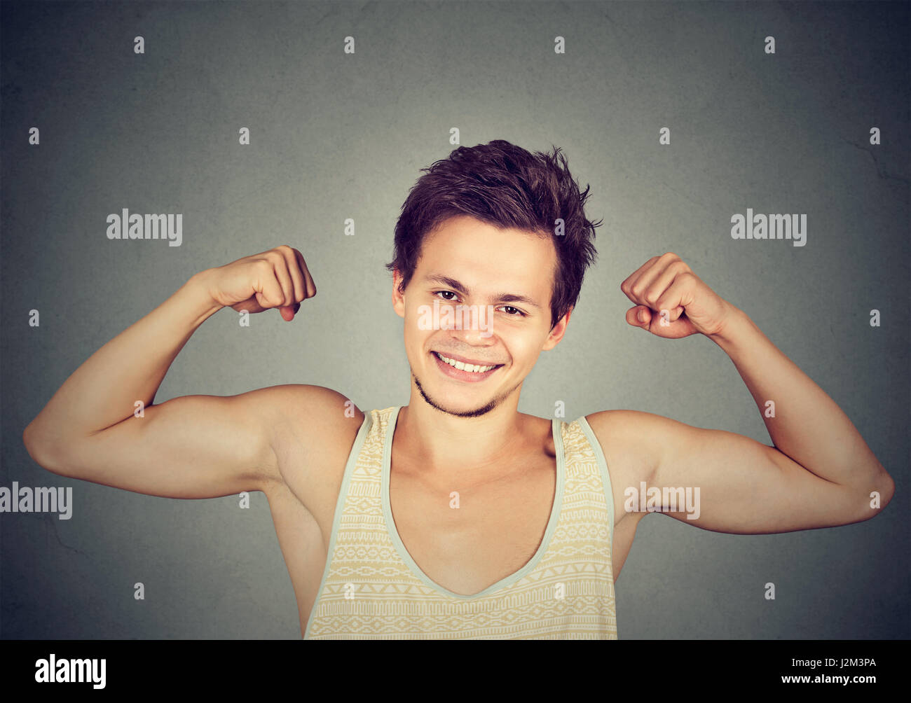 Man flex gym not woman hi-res stock photography and images - Alamy