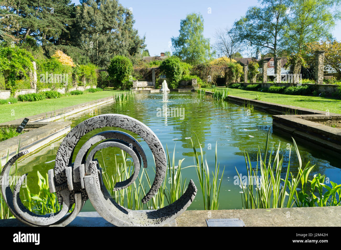 water display in a park at springtime, UK Stock Photo - Alamy