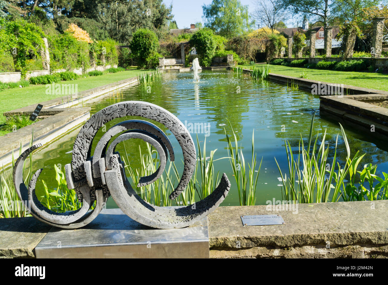 water display in a park at springtime, UK Stock Photo - Alamy