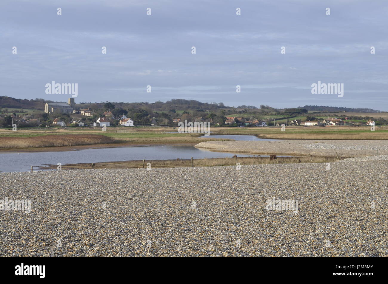 From Salthouse beach, north Norfolk, England looking towards the ...