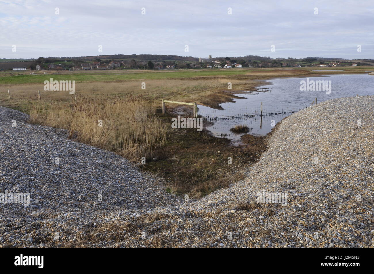 From Salthouse beach, north Norfolk, England looking towards the ...