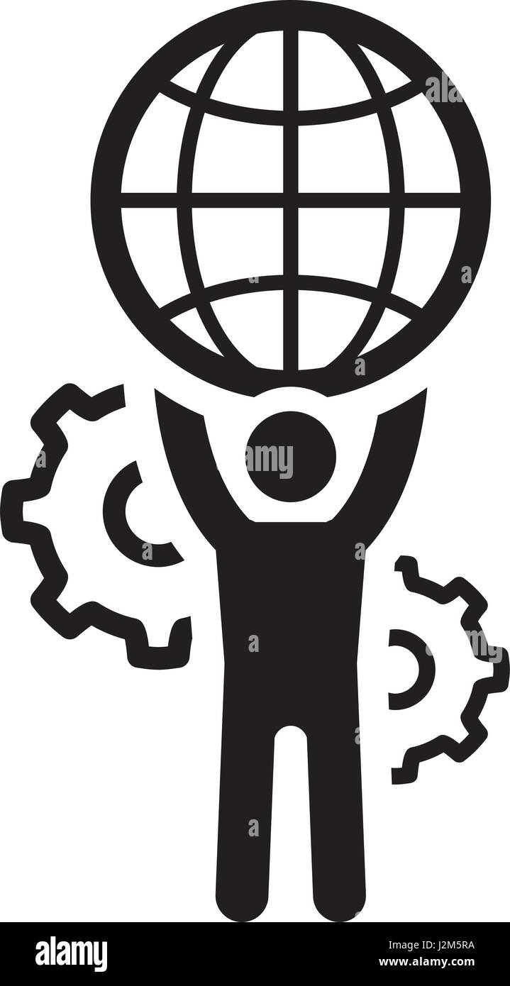 Global Support Icon. Flat Design Stock Vector Image & Art - Alamy