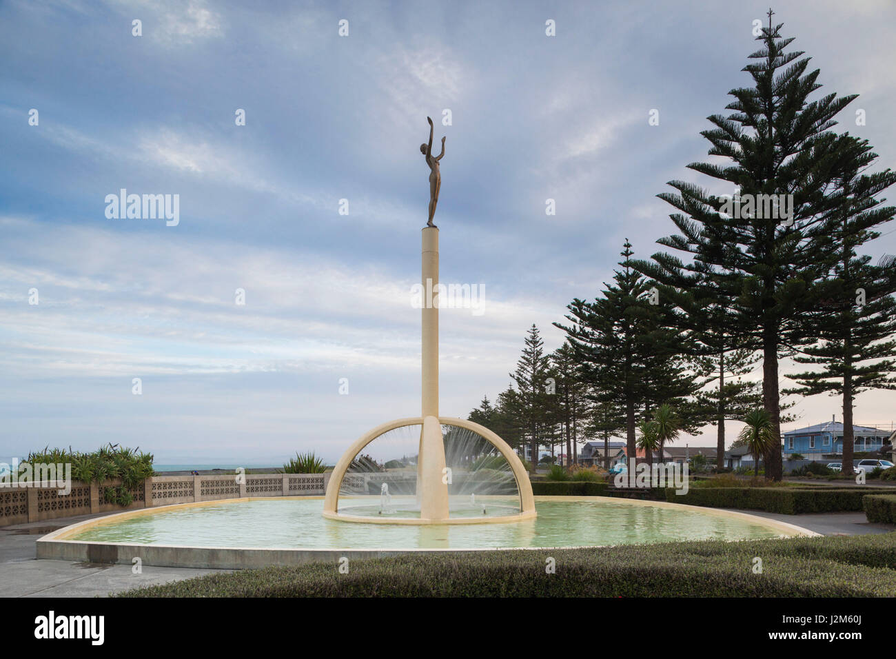 New Zealand, North Island, Hawkes Bay, Napier, art-deco architecture ...
