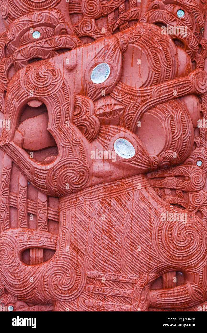 New Zealand, North Island, Rotorua, Ohinemutu, Maori village ...