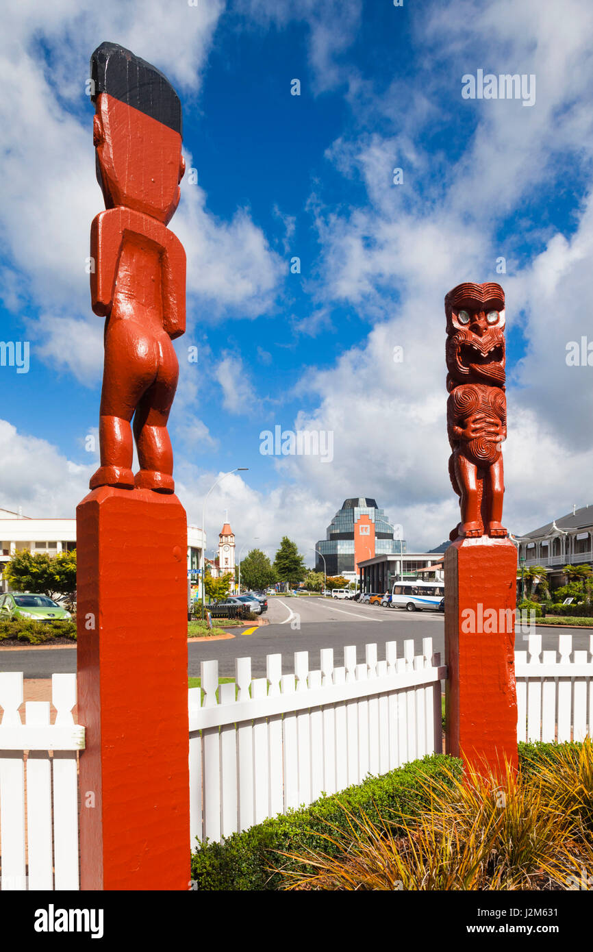 New Zealand, North Island, Rotorua, Government Gardens and Maori ...