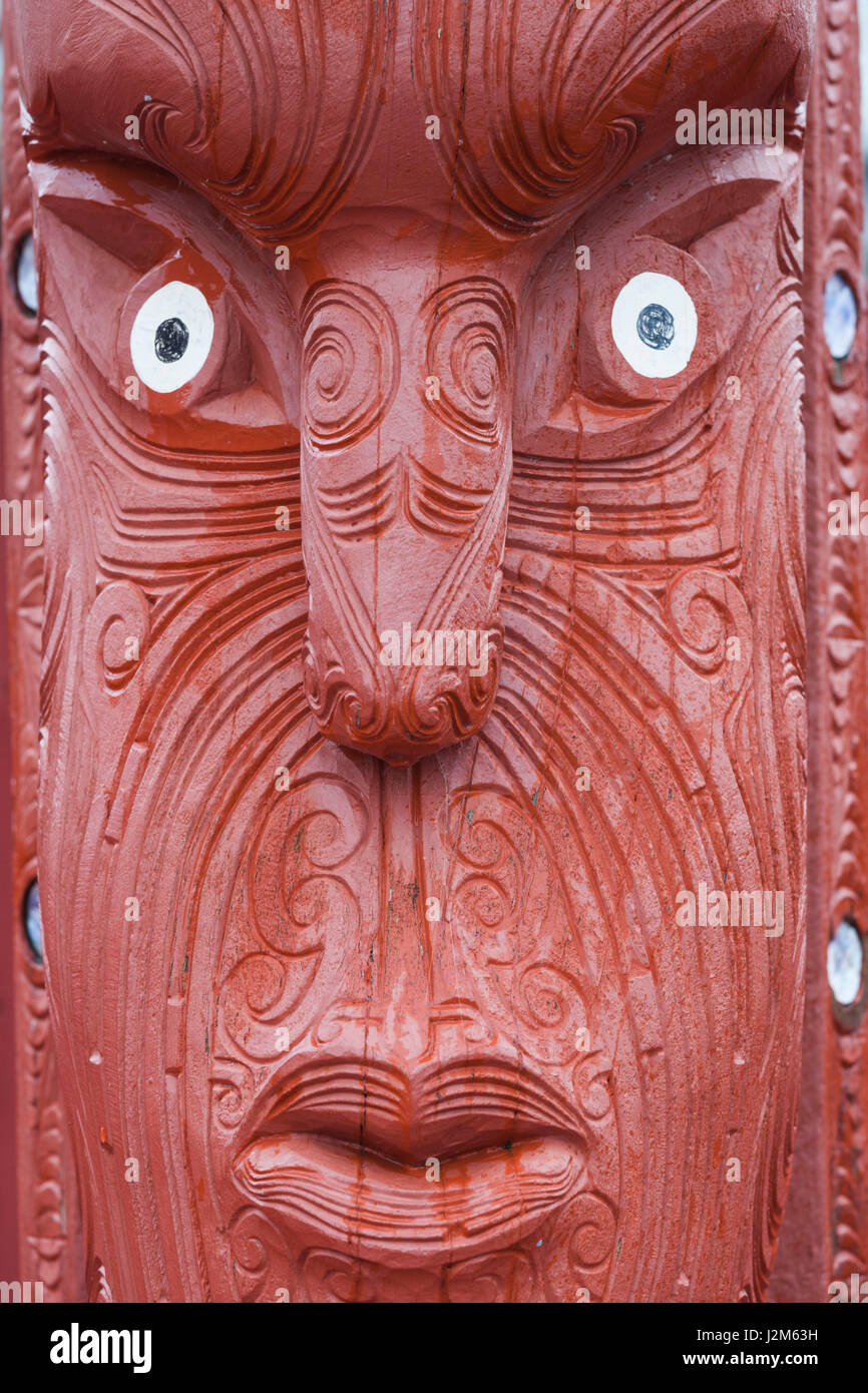 New Zealand, North Island, Rotorua, Ohinemutu, Maori village ...