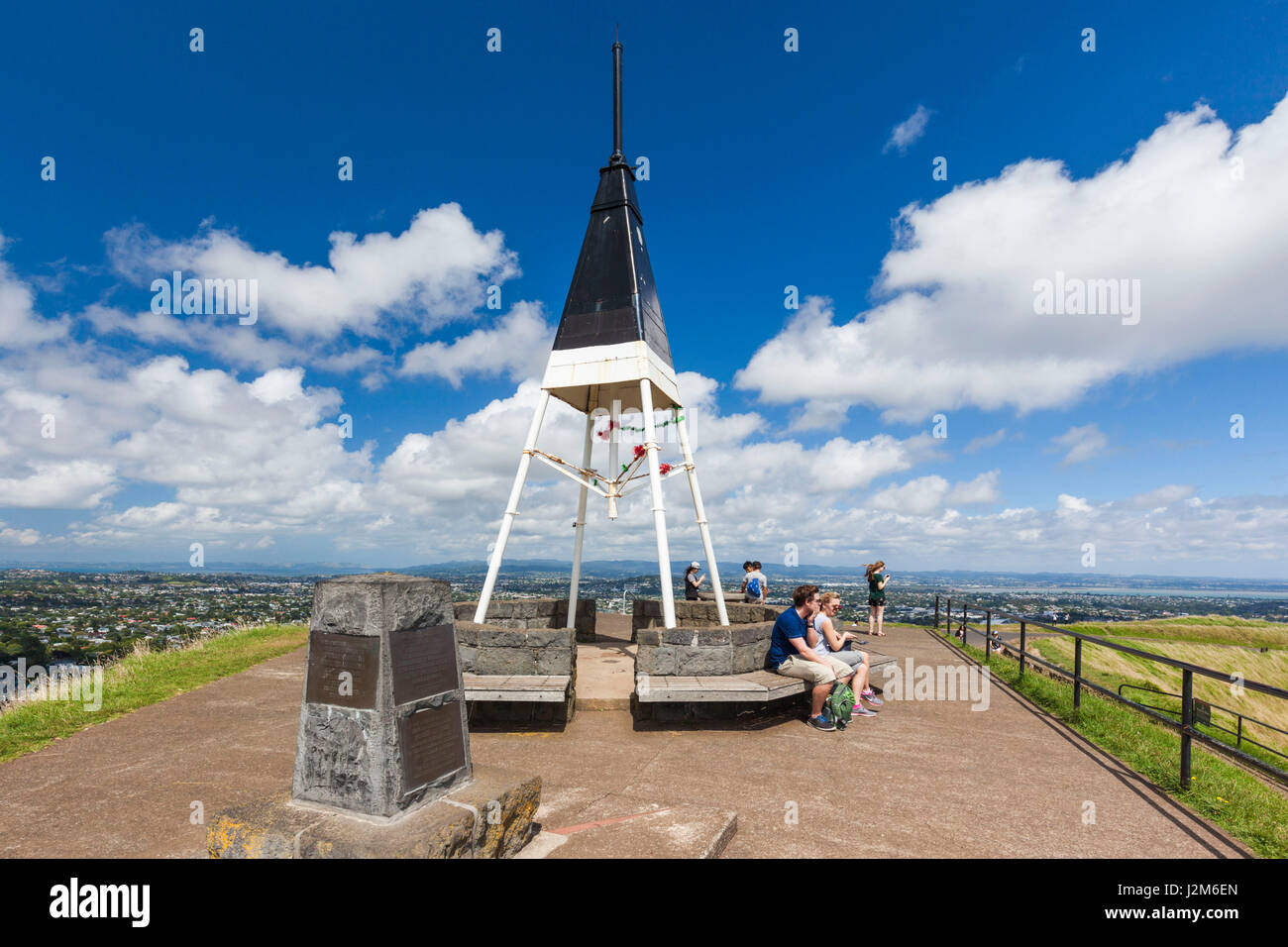 New Zealand, North Island, Auckland, Mt. Eden observation tower Stock ...