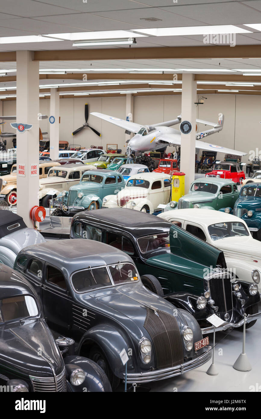 New Zealand, North Island, Otaihanga, Southward Car Museum, interior ...