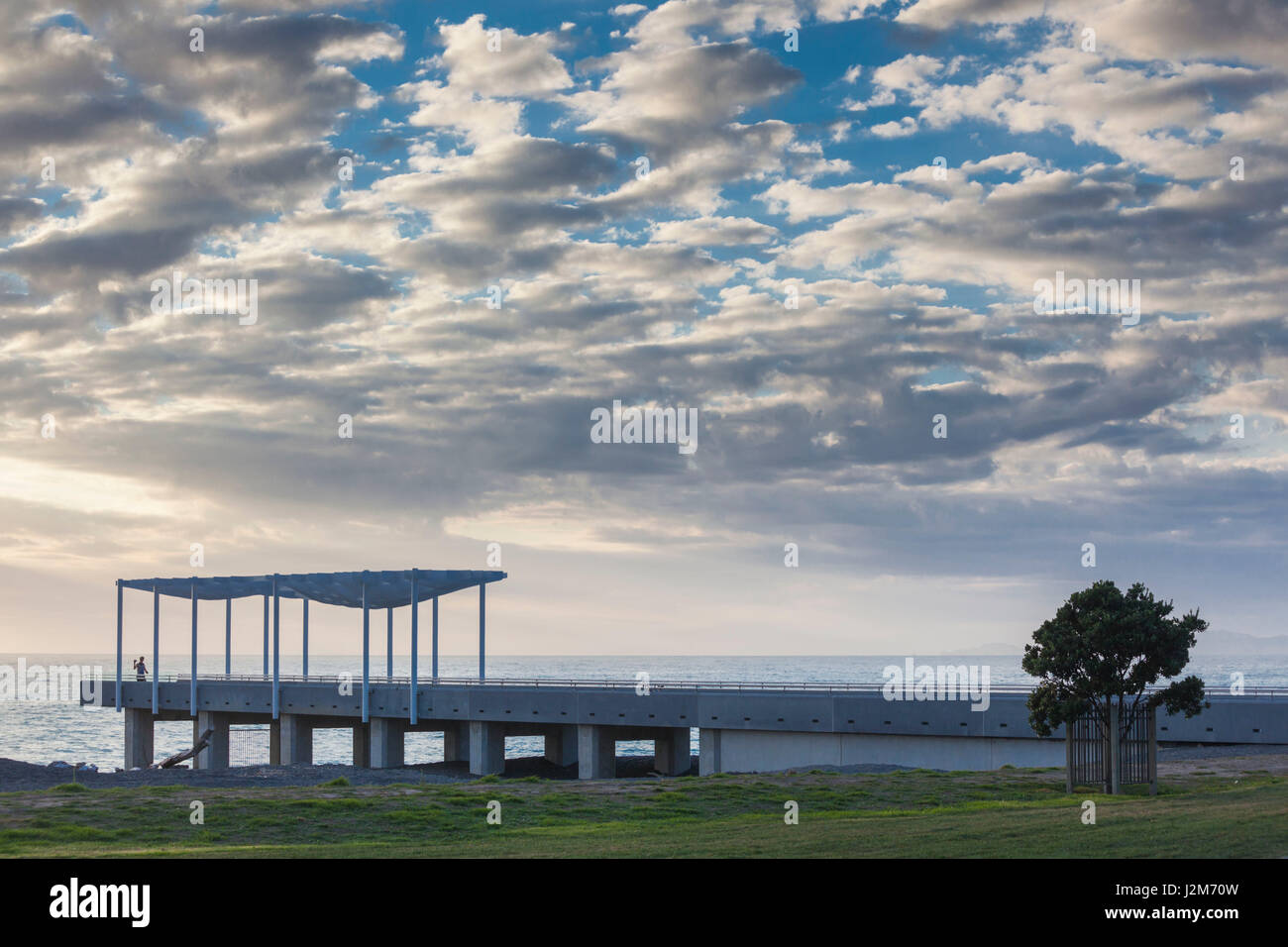 New Zealand, North Island, Hawkes Bay, Napier, waterfront pier Stock ...