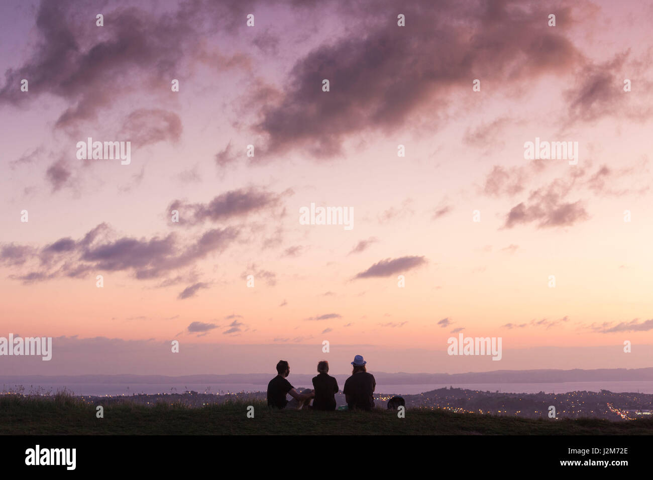 New Zealand, North Island, Auckland, Mt. Eden, sunset Stock Photo - Alamy