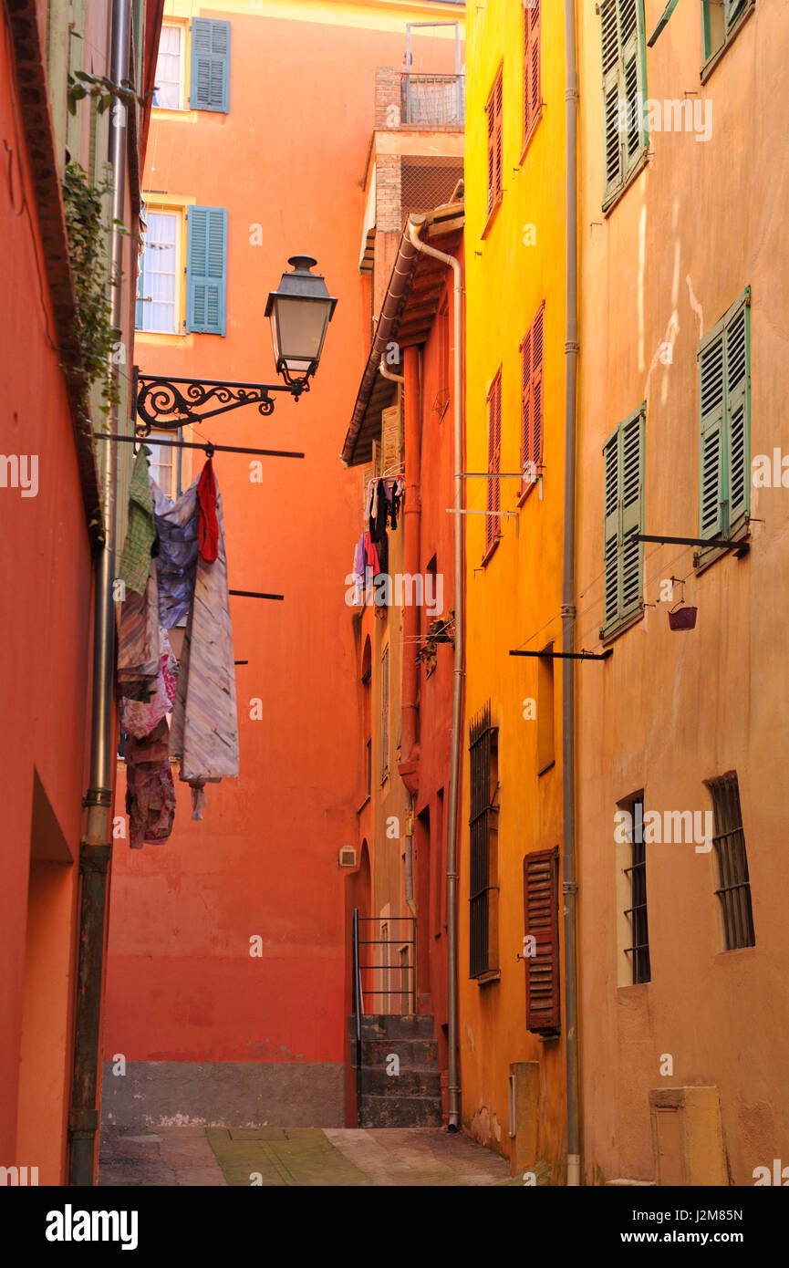 France, Alpes-Maritimes, Nice, the old town, Rue de la Condamine Stock ...