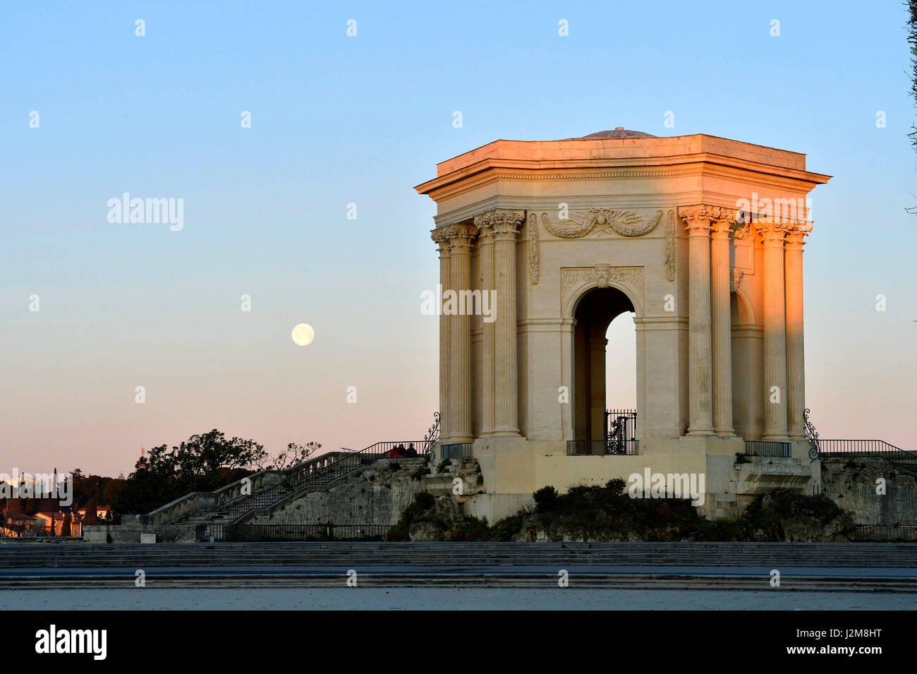 France, Herault, Montpellier, historic center, water tower Stock Photo ...