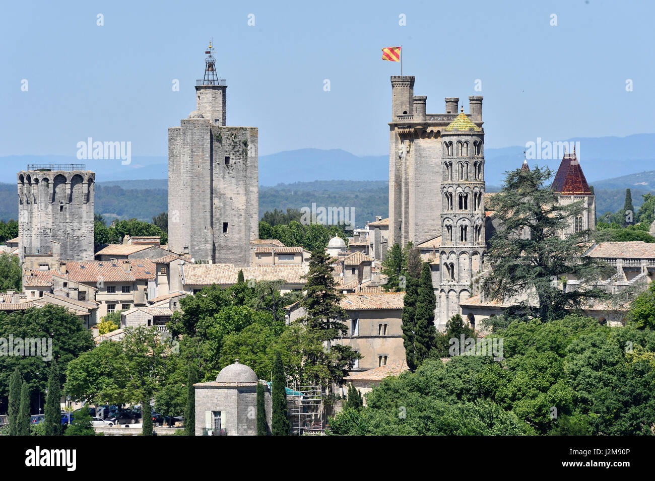 France, Gard, Pays d'Uzege, Uzes, the Ducal castle known as the Duche ...