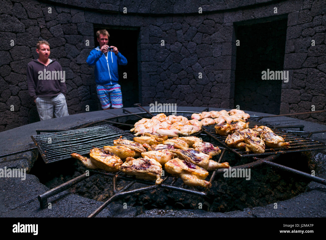 Spain, Canary Islands, Lanzarote, Parque Nacional de Timanfaya ...