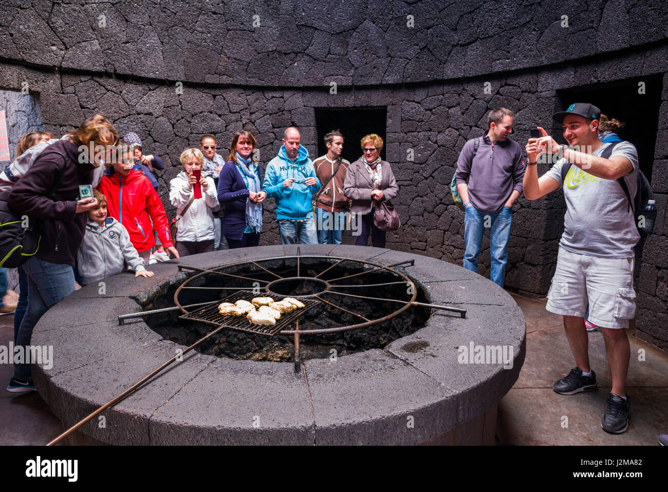 Spain, Canary Islands, Lanzarote, Parque Nacional de Timanfaya ...