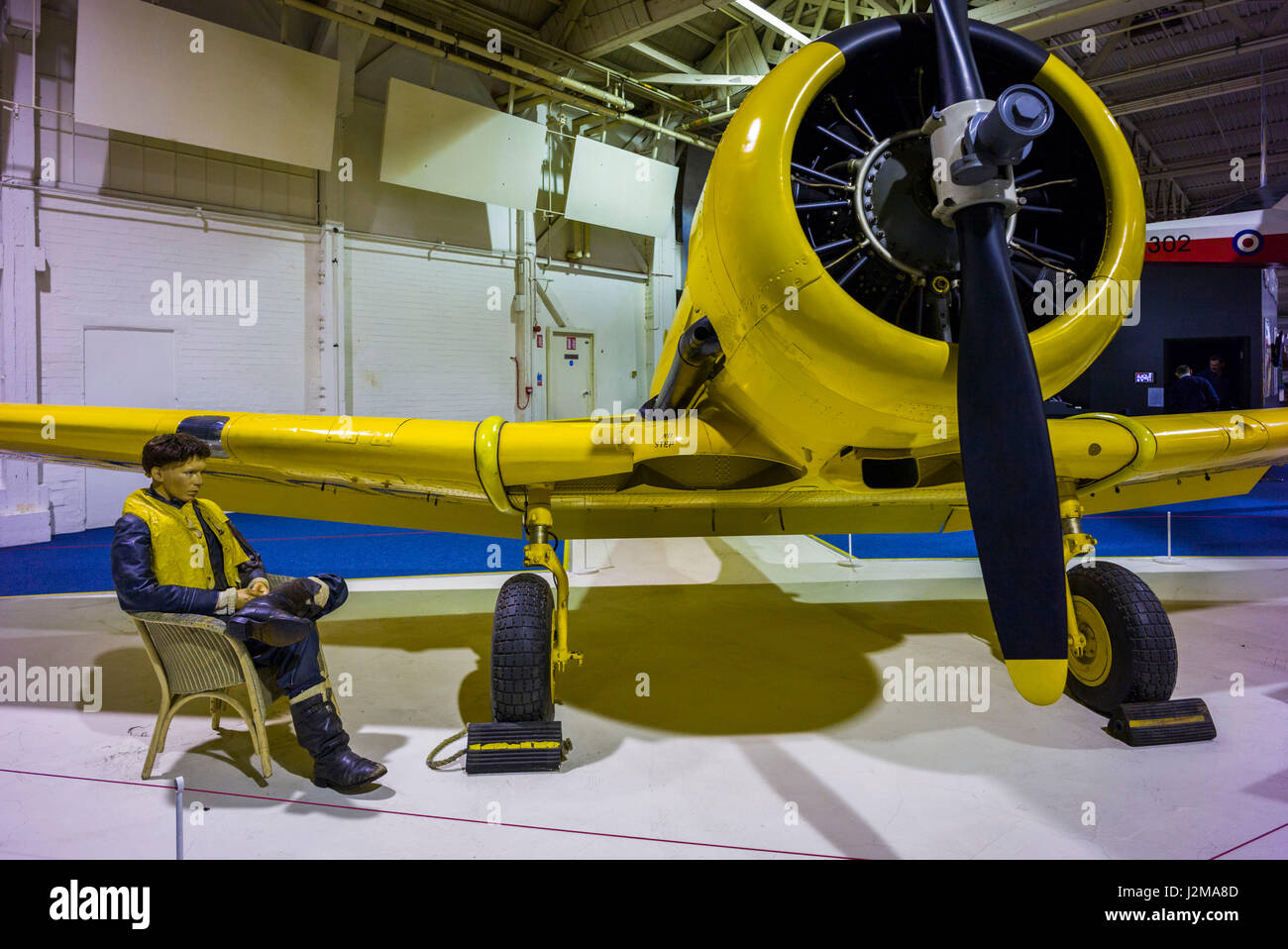 England, London-Hendon, RAF Museum London, RAF WW2-era US-built Harvard ...