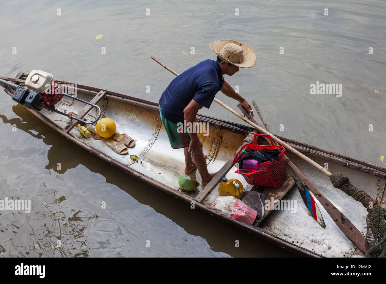 Vietnam, Hue, Perfume River river port, elevated view Stock Photo - Alamy