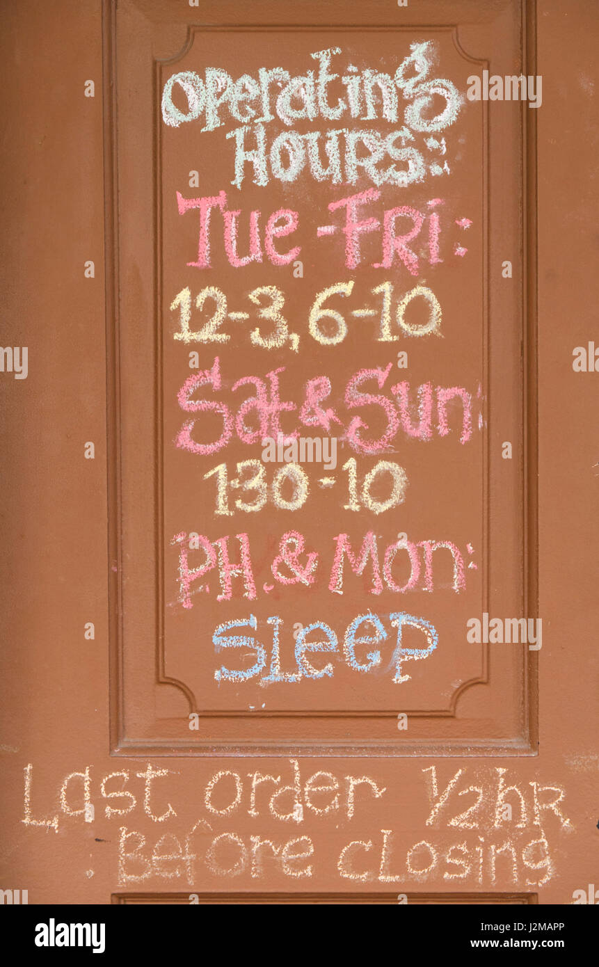 Singapore, Kampong Glam Muslim Area, Arab Street, cafe sign Stock Photo ...