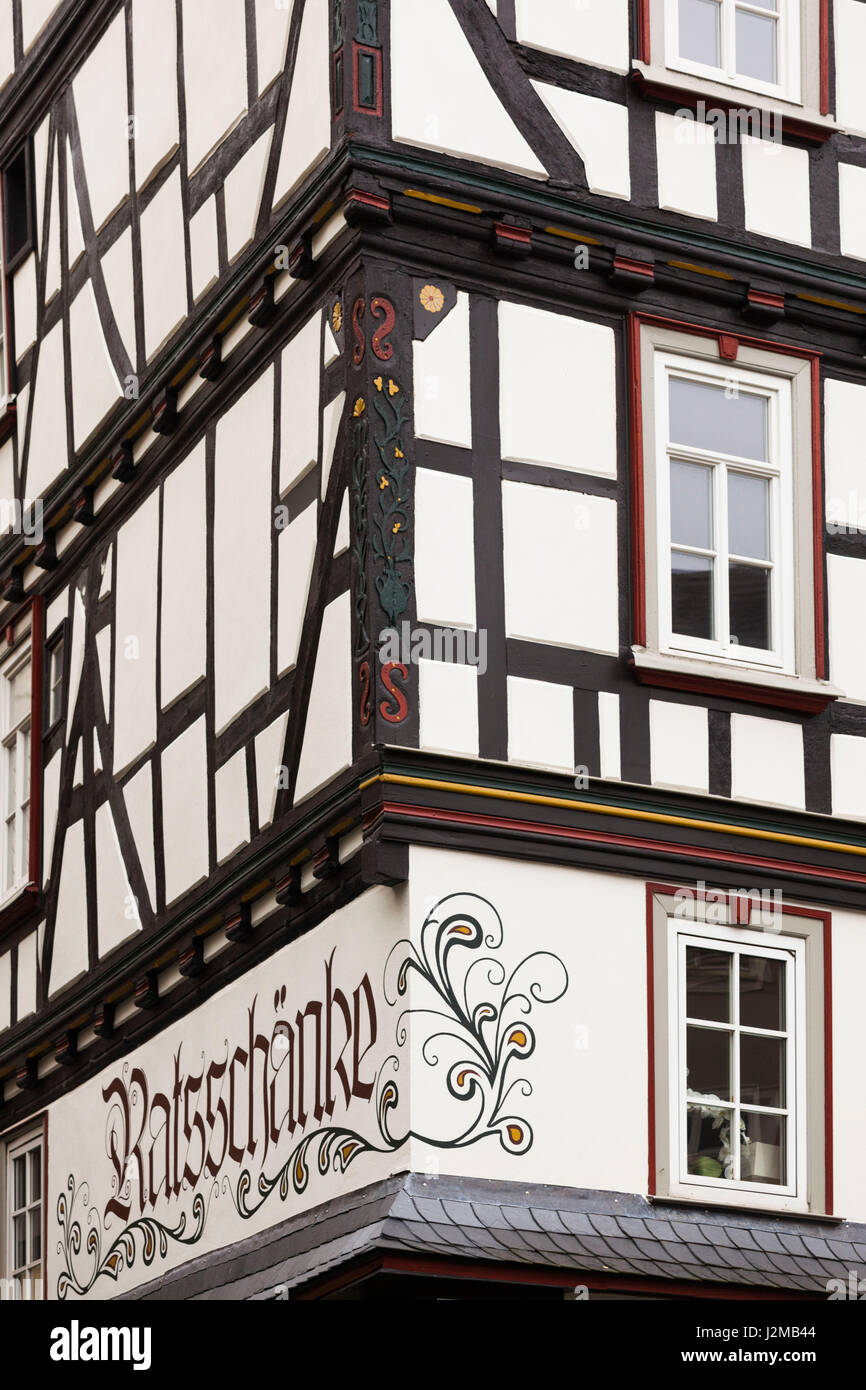Germany, Hesse, Wetzlar, half-timbered town buildings Stock Photo - Alamy