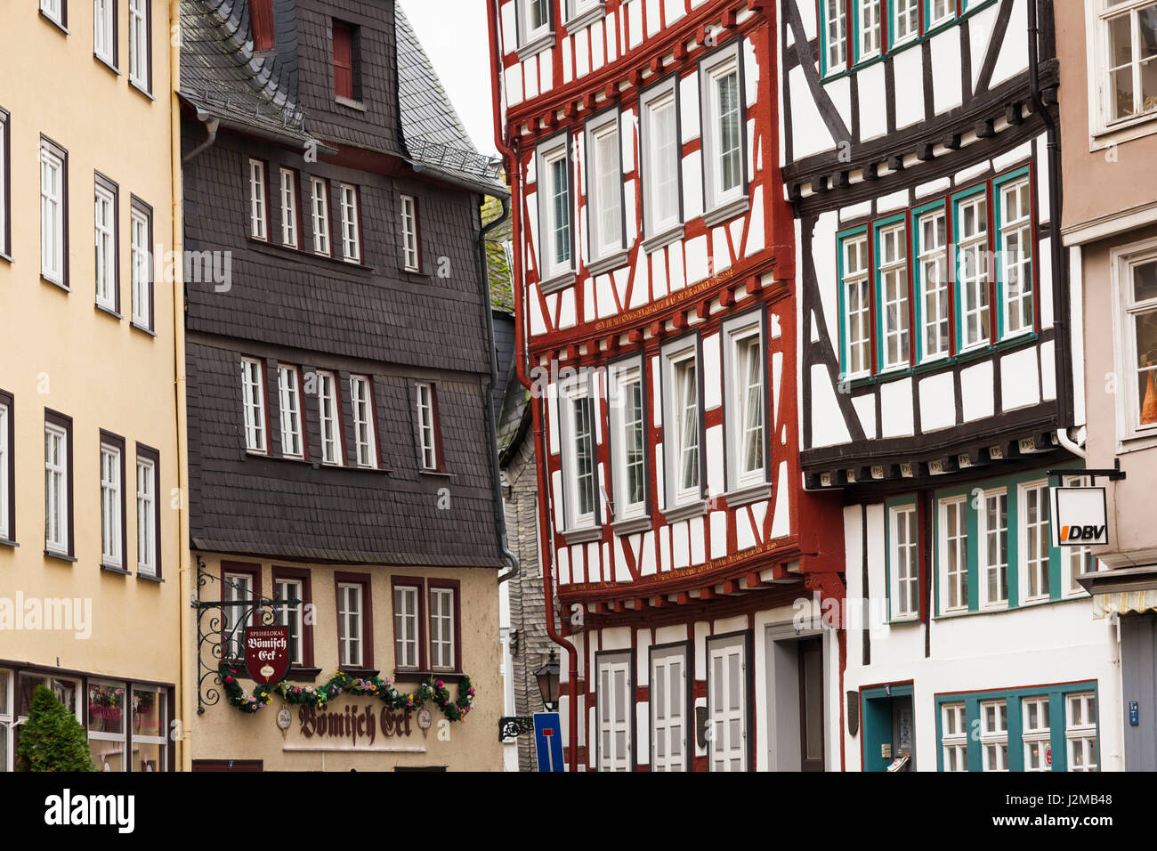Germany, Hesse, Wetzlar, half-timbered town buildings Stock Photo - Alamy