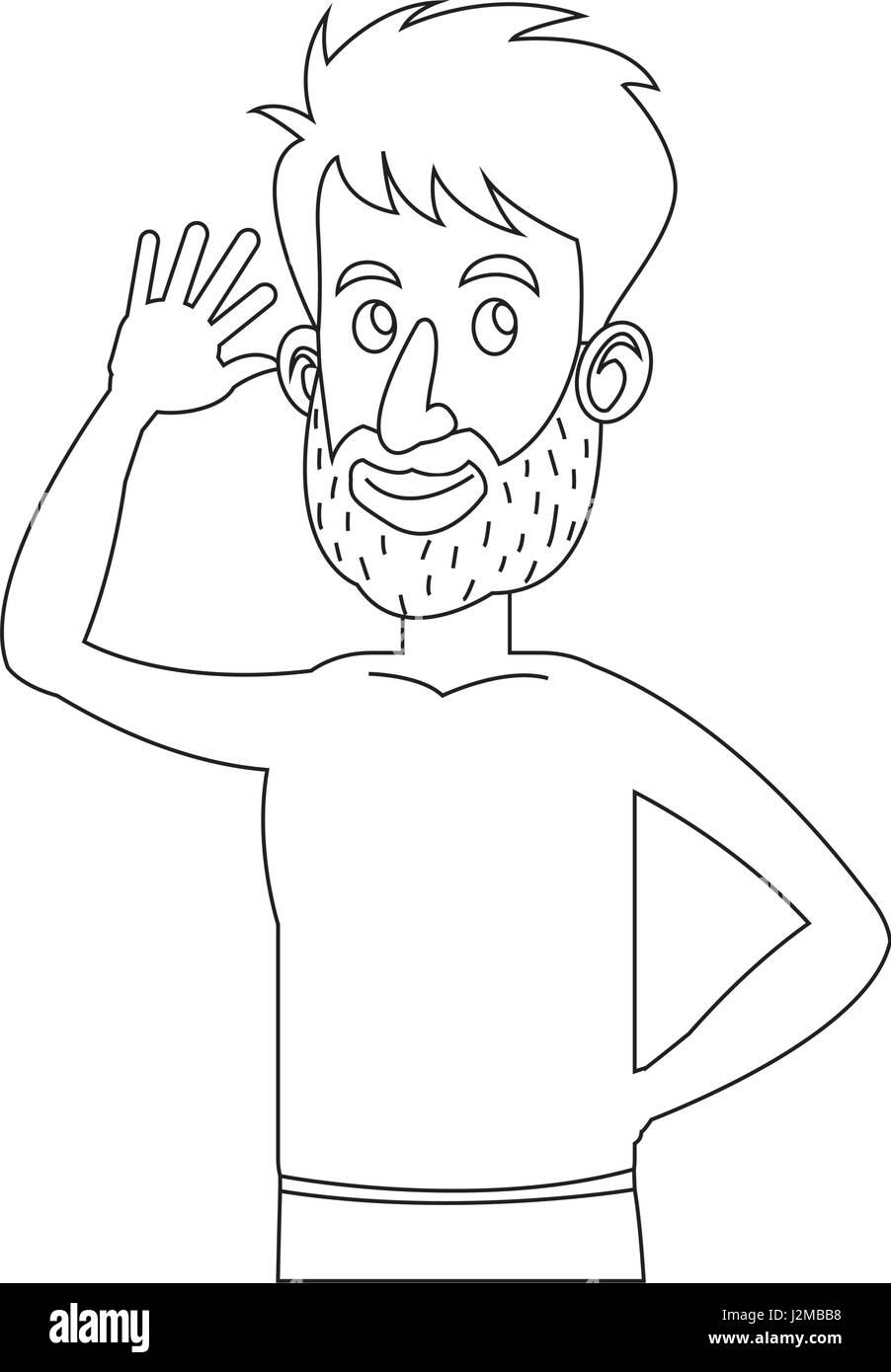 Cartoon Man Outline High Resolution Stock Photography and Images - Alamy