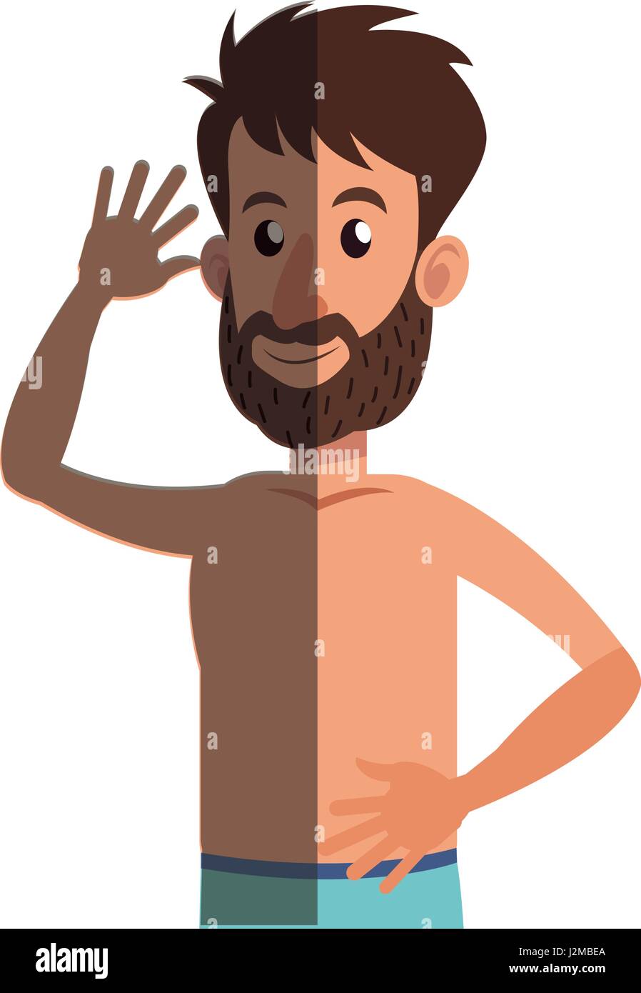 Man standing shadow face Stock Vector Images - Alamy