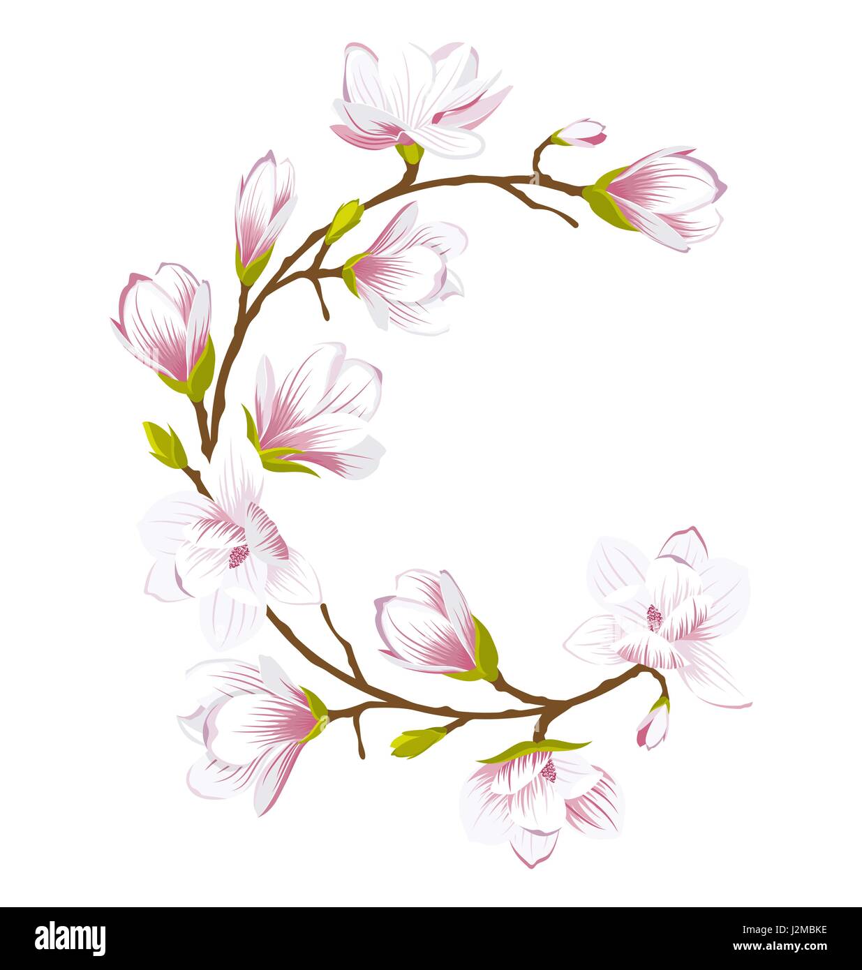 Frame made beautiful pink Stock Vector Images - Alamy