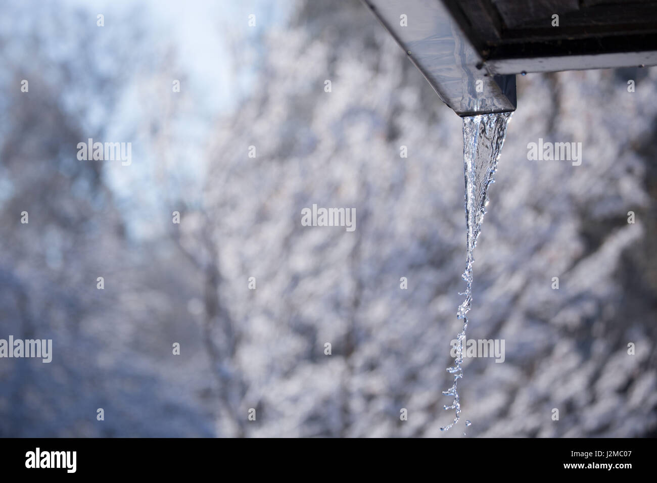 Spring is in the air, water dripping from the eaves Stock Photo - Alamy