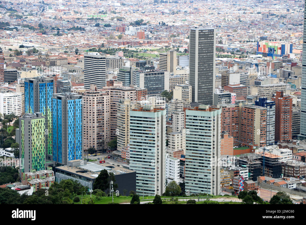 A panoramic view of buildings in Bogota Colombia Stock Photo - Alamy