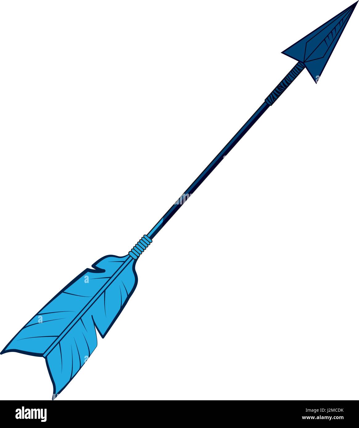 blue free spirit arrow rustic tribal decoration Stock Vector Image ...